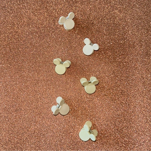 Accessories | Mickey Mouse Mini Hair Clip Set In Cream | Poshmark